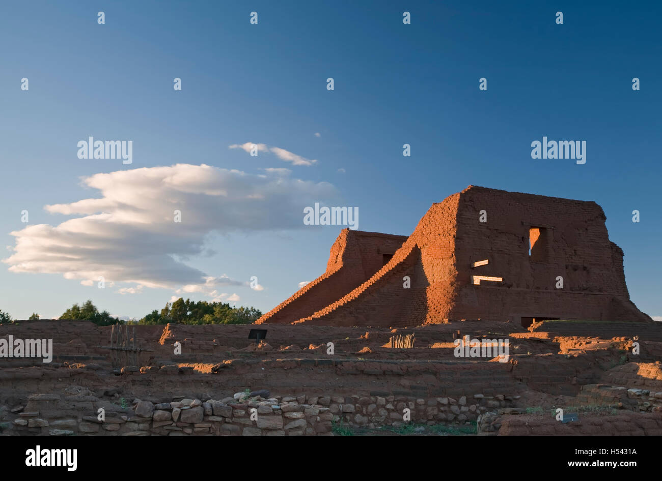 Mission church ruins, Pecos National Historical Park, Pecos, New Mexico ...