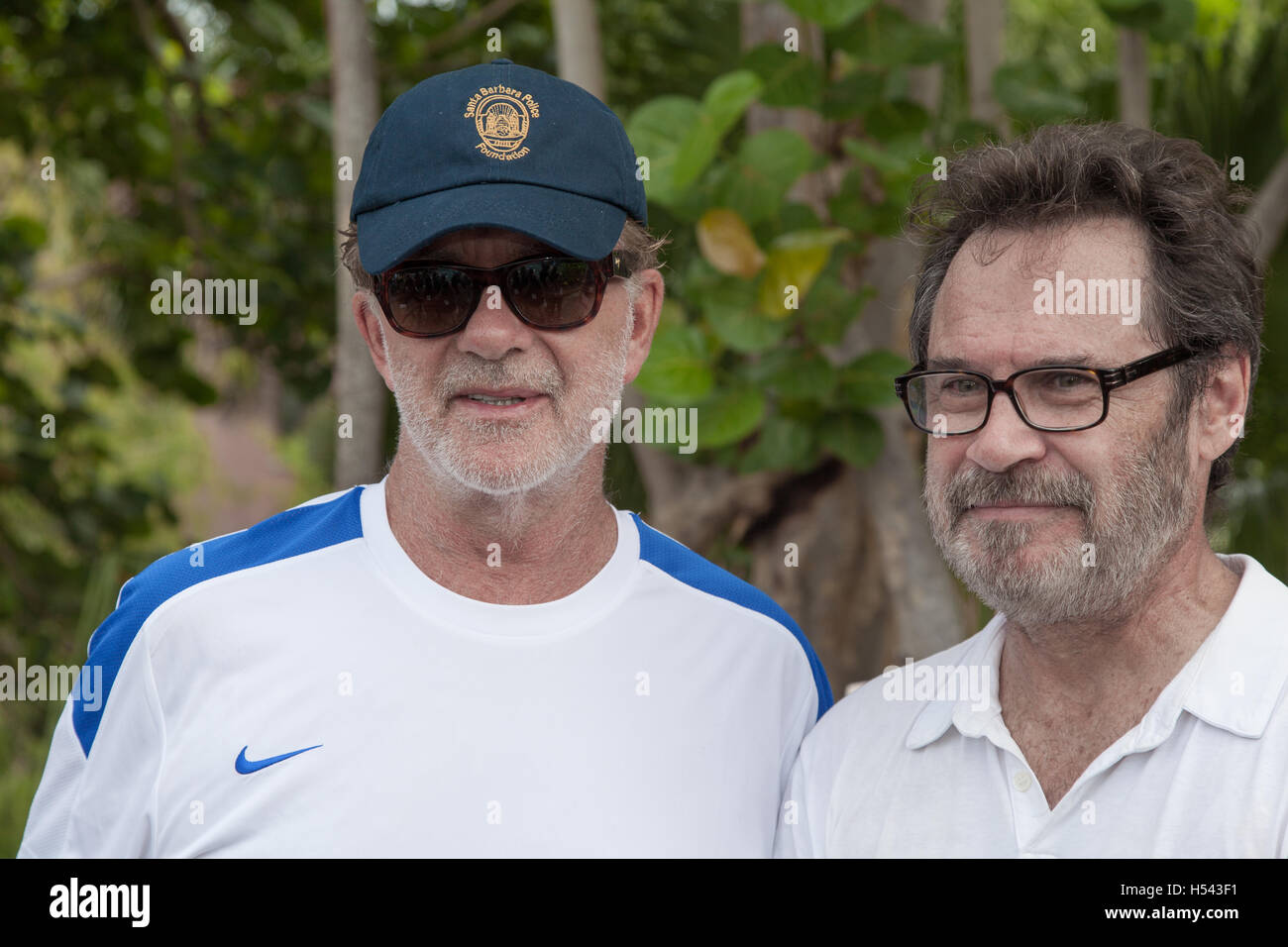 Alan Thicke and Dennis Miller posing for photos on November 20, 2015 at ...