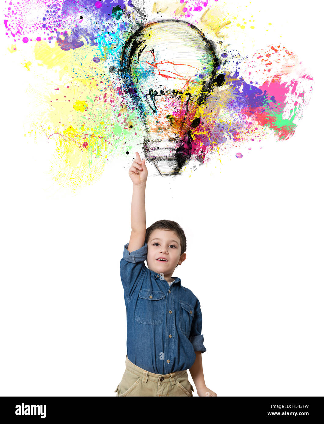 Young big idea Stock Photo - Alamy