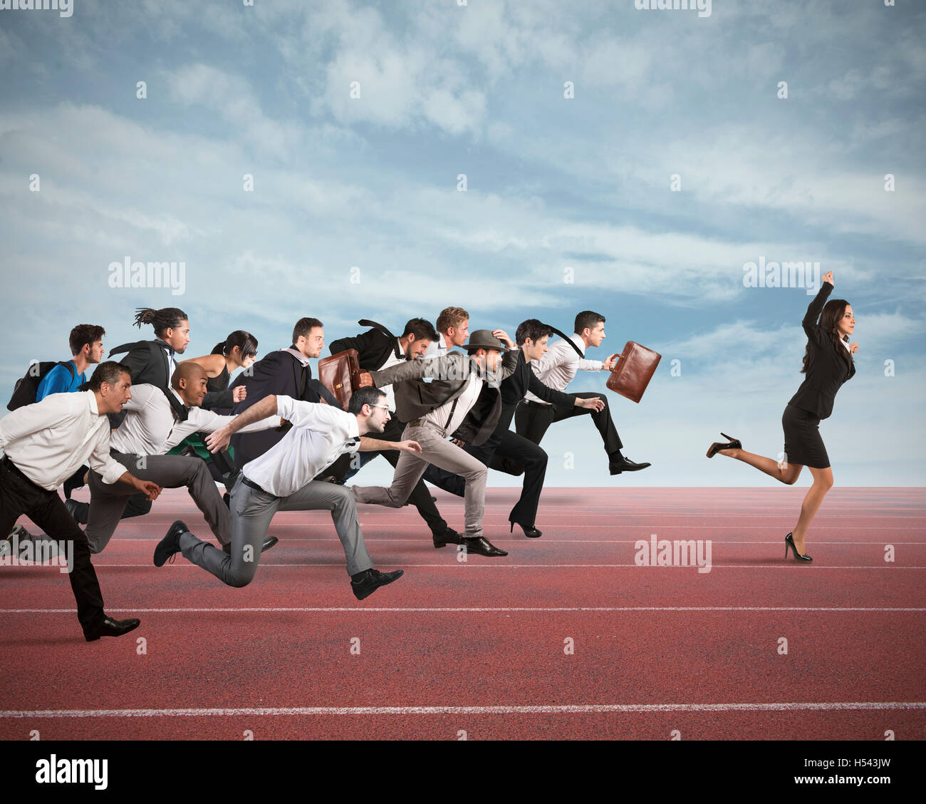 Competition winner woman hi-res stock photography and images - Alamy