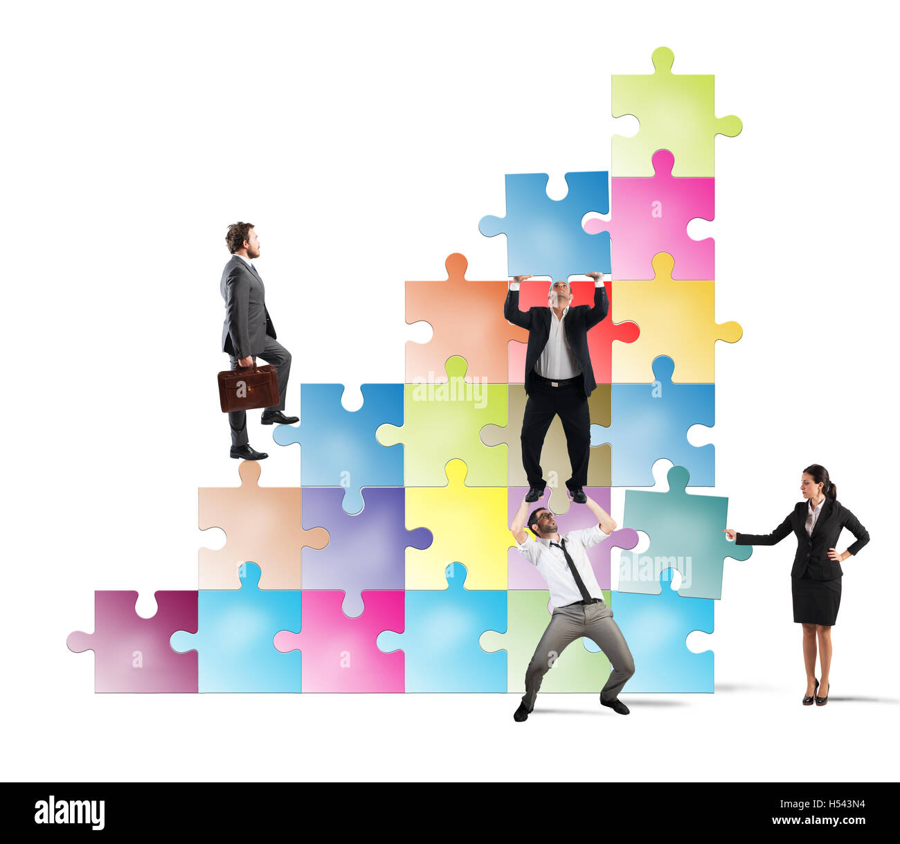 Teamwork Stairs Growth High Resolution Stock Photography and Images - Alamy