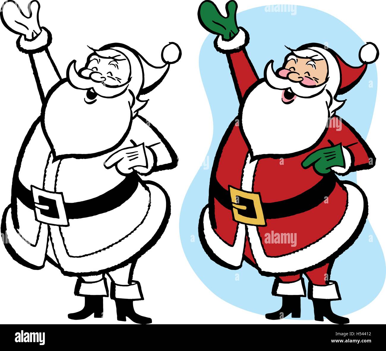 Santa Claus waving hello Stock Vector Image & Art - Alamy