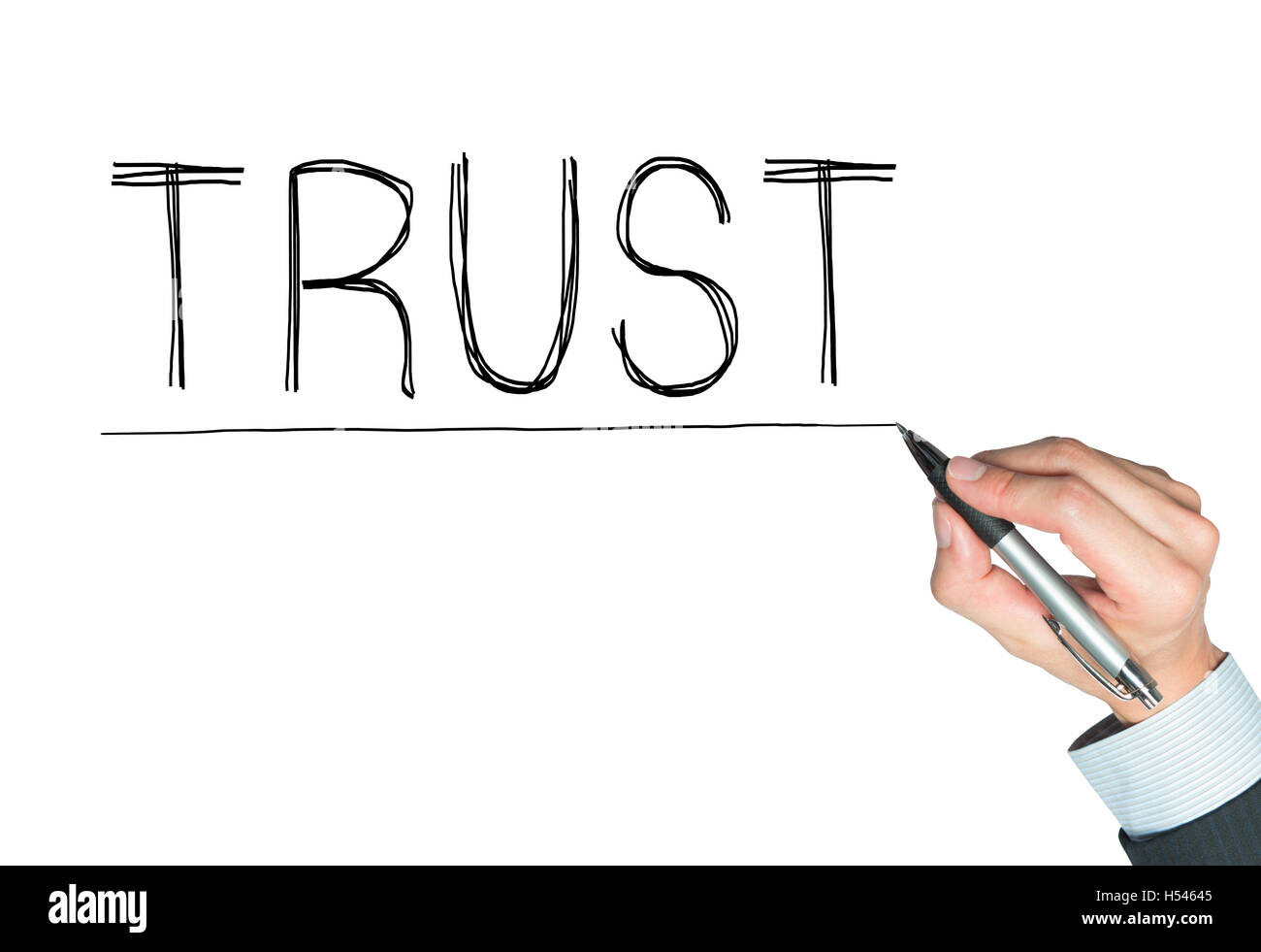 trust written by hand, hand writing on transparent board, photo Stock ...