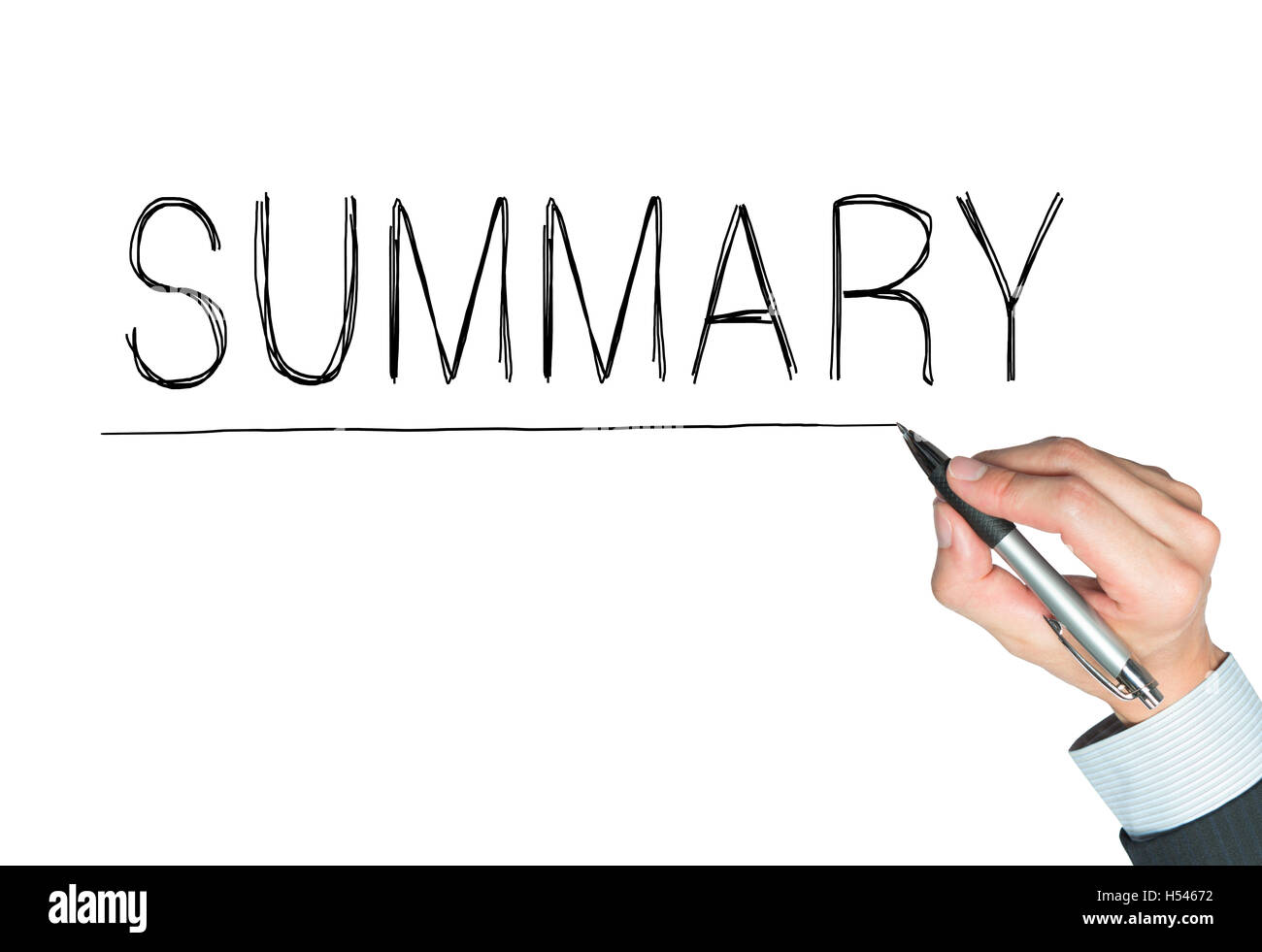 summary written by hand, hand writing on transparent board, photo Stock ...