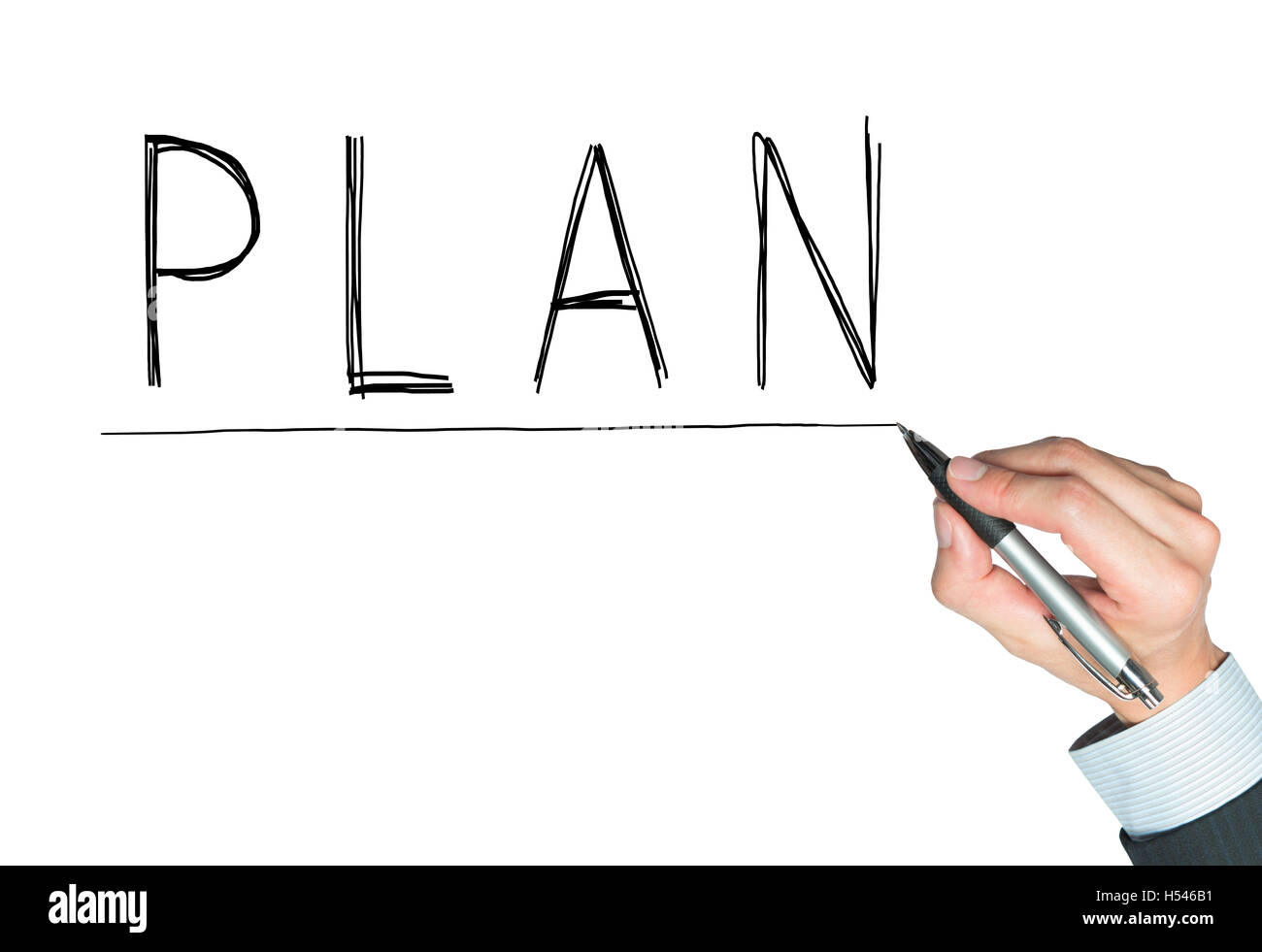 plan written by hand, hand writing on transparent board, photo Stock ...