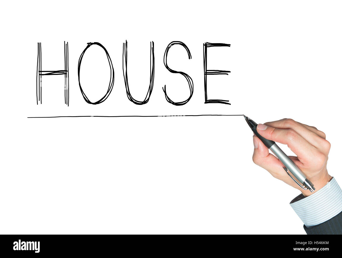 house written by hand, hand writing on transparent board, photo Stock ...