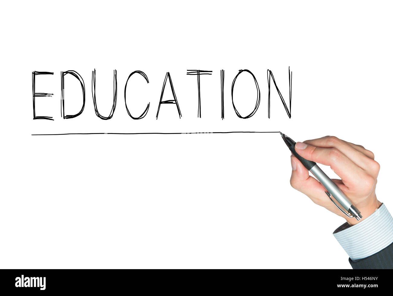 education written by hand, hand writing on transparent board, photo ...