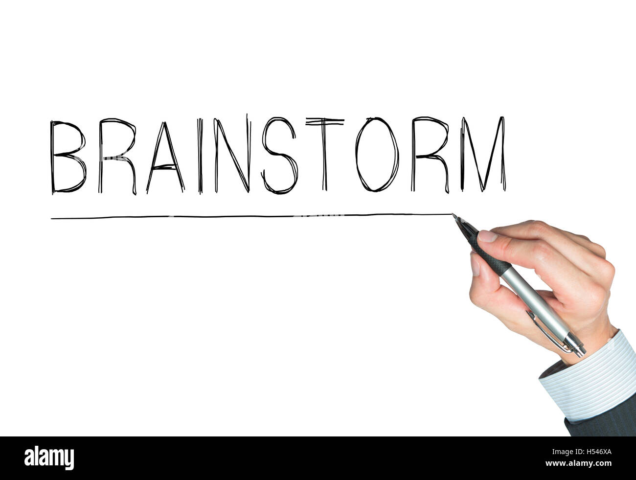 brainstorm written by hand, hand writing on transparent board, photo ...
