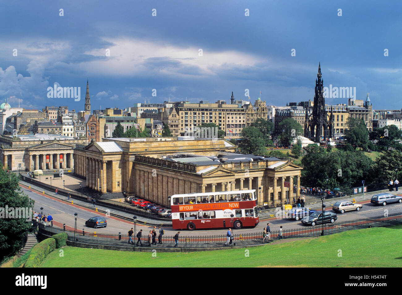 Great Britain, Scotland, Edinburgh, view of the city with National ...