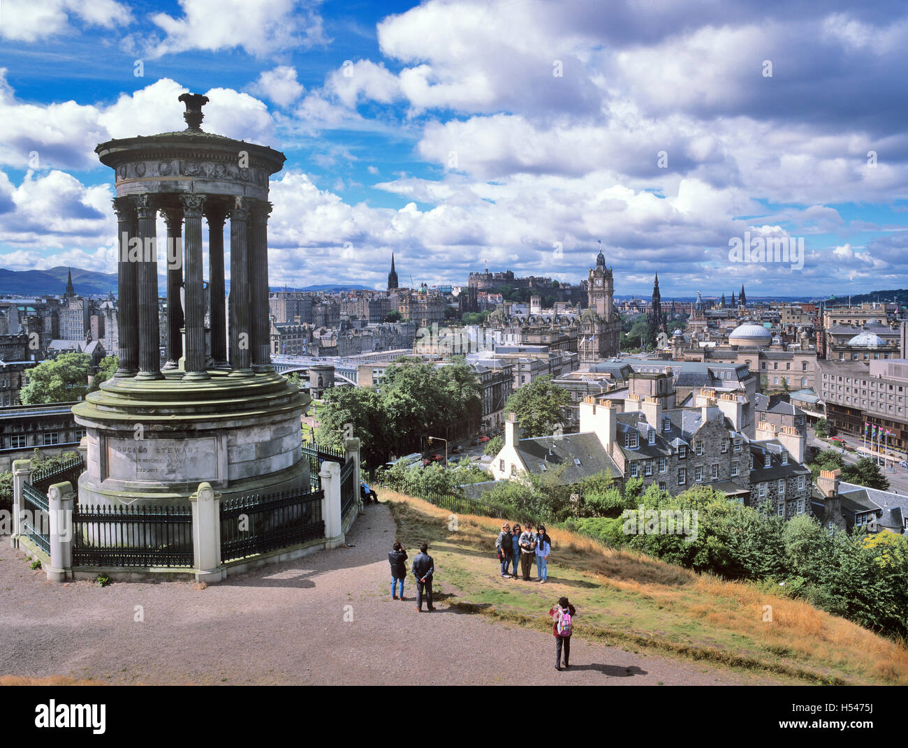 Great Britain, Scotland, Edinburgh, monument to Dugald Steward on ...