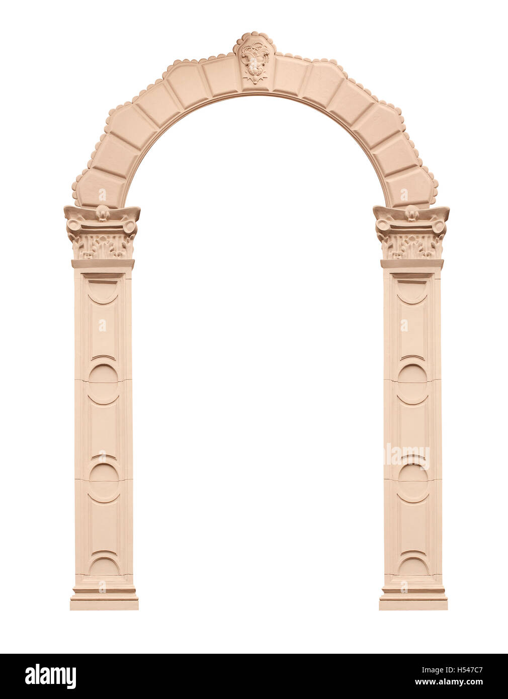Beautiful antique arch isolated on white background Stock Photo - Alamy