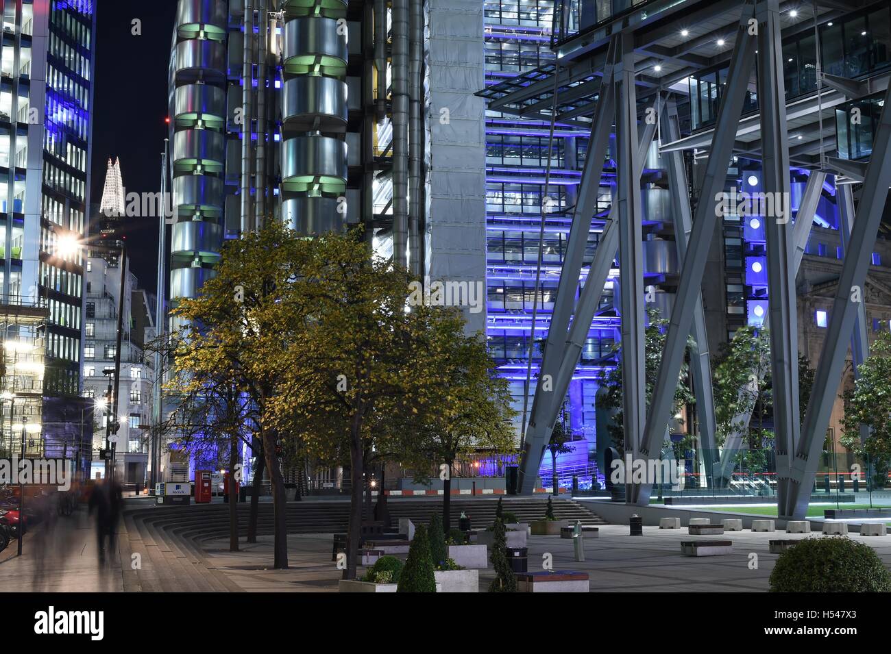 City of london gherkin, lloyds building Stock Photo - Alamy