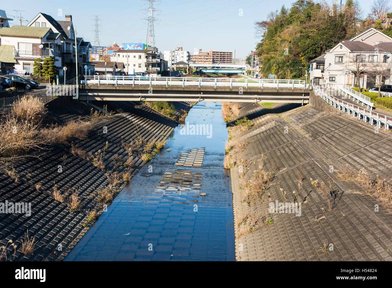 Okurigawa River Tama City, Tokyo, Japan Stock Photo - Alamy