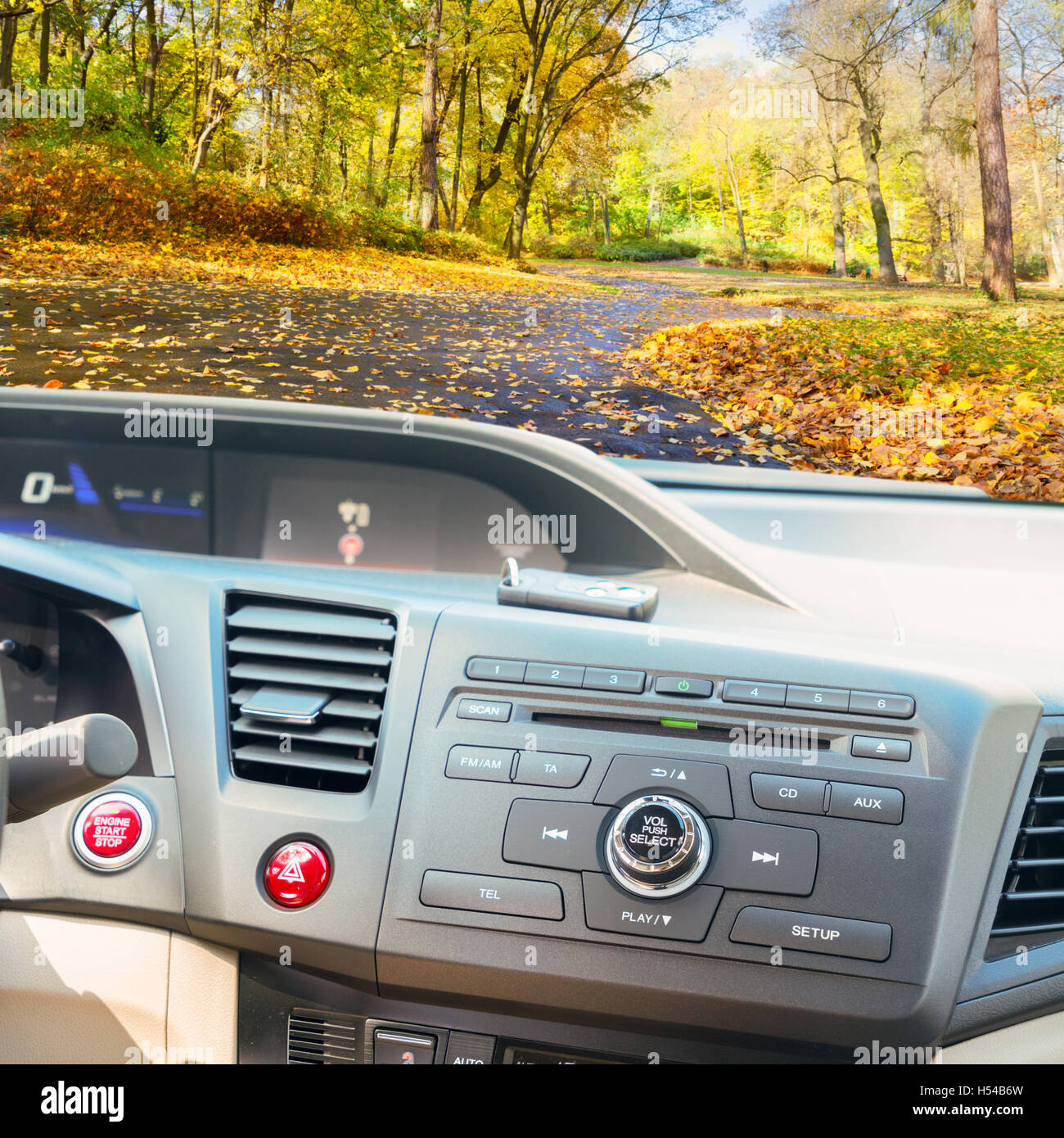 car dashboard with keys Stock Photo - Alamy