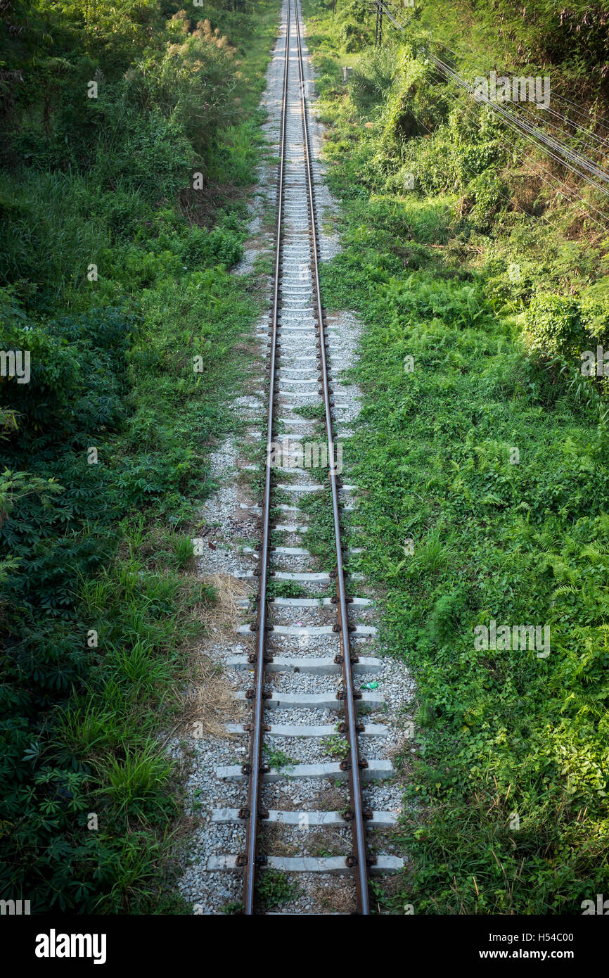 Railway Tracks Pattaya Thailand Stock Photo - Alamy