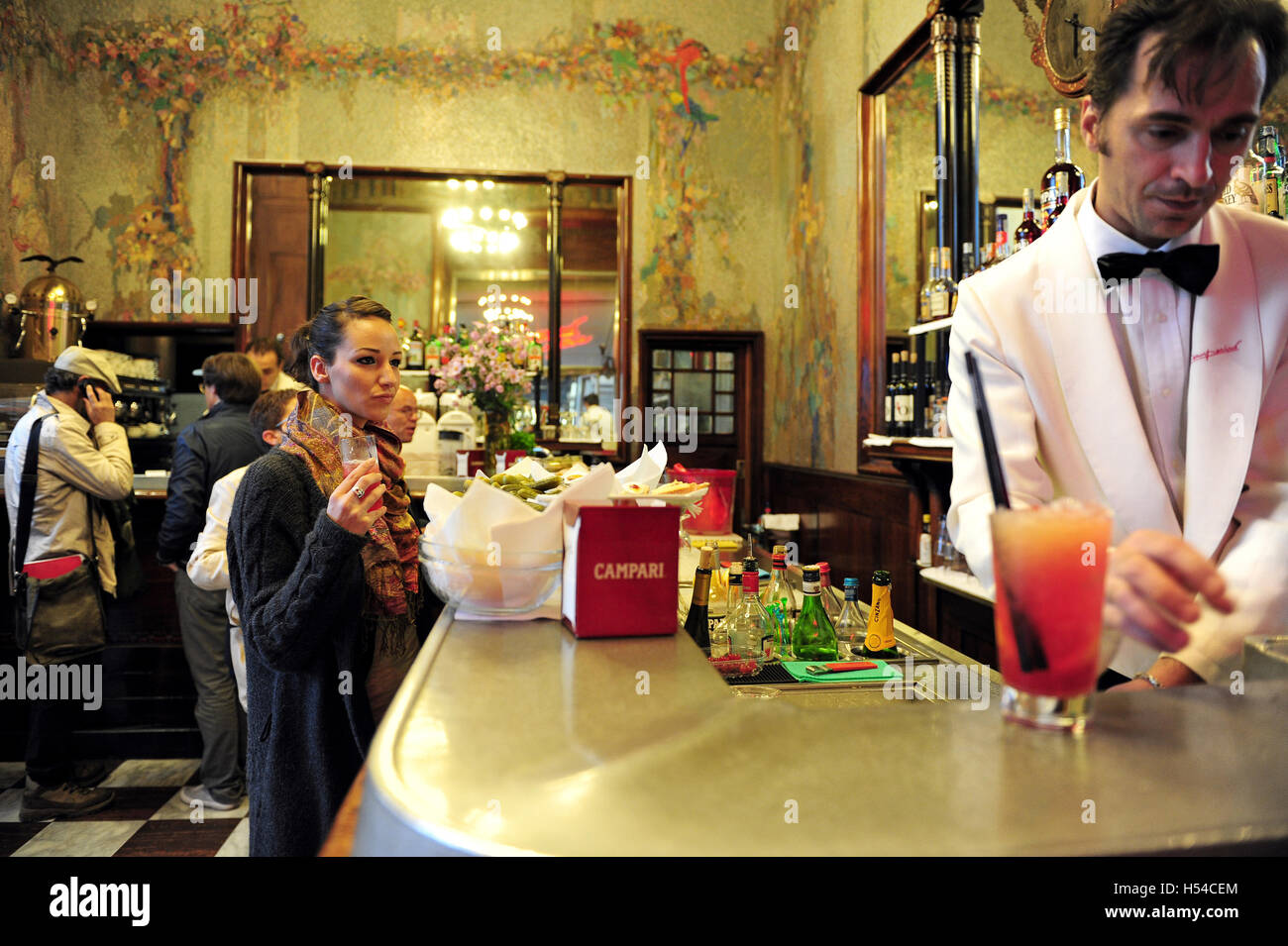 The old-fashioned atmosphere at the Camparino bar in the Galleria ...