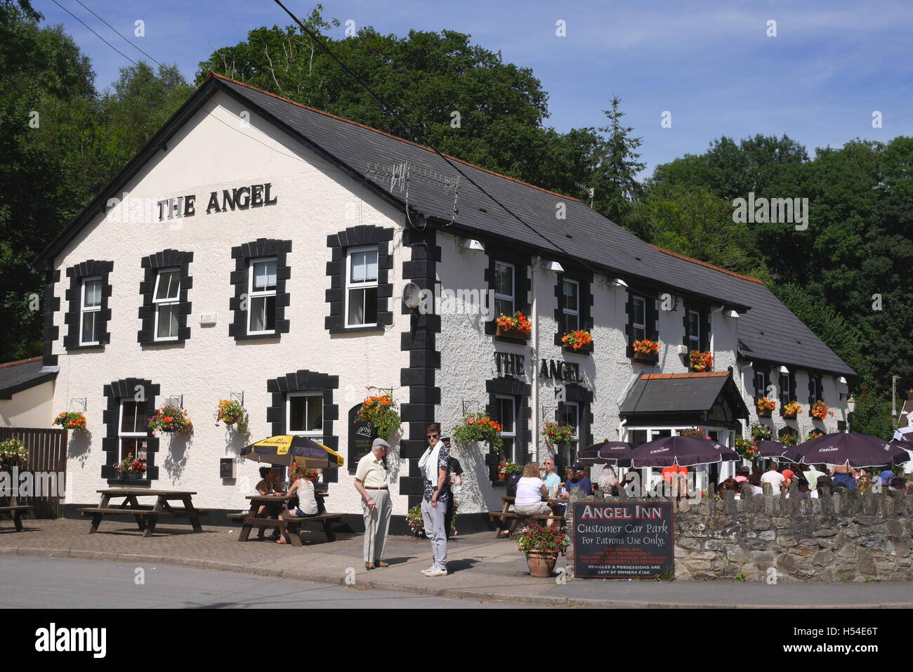 The Angel Inn, Pontneddfechan, Brecon Beacons, Wales, UK Stock Photo ...
