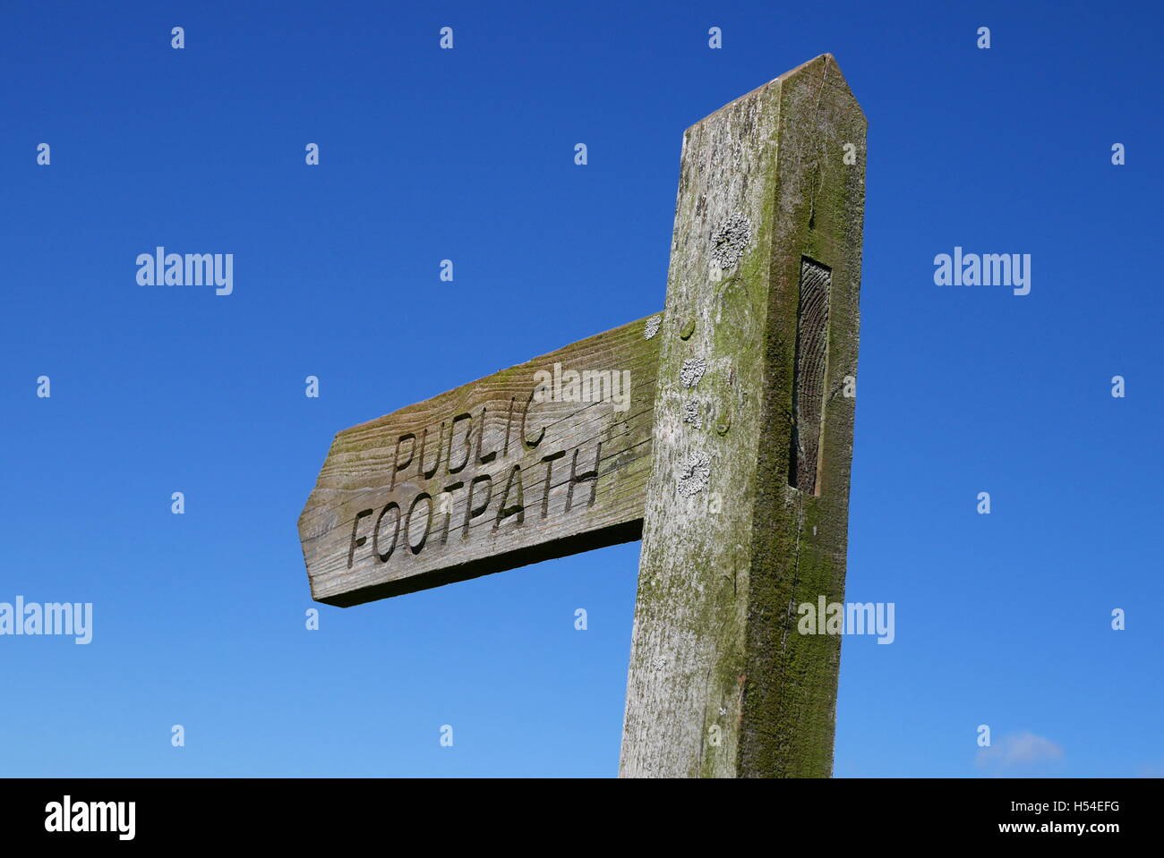 Public footpath sign, Herefordshire, England Stock Photo - Alamy
