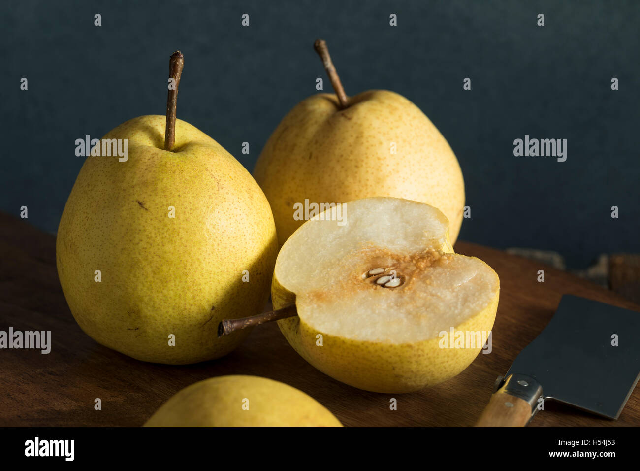 Raw Yellow Organic Asian Pears Ready to Eat Stock Photo - Alamy