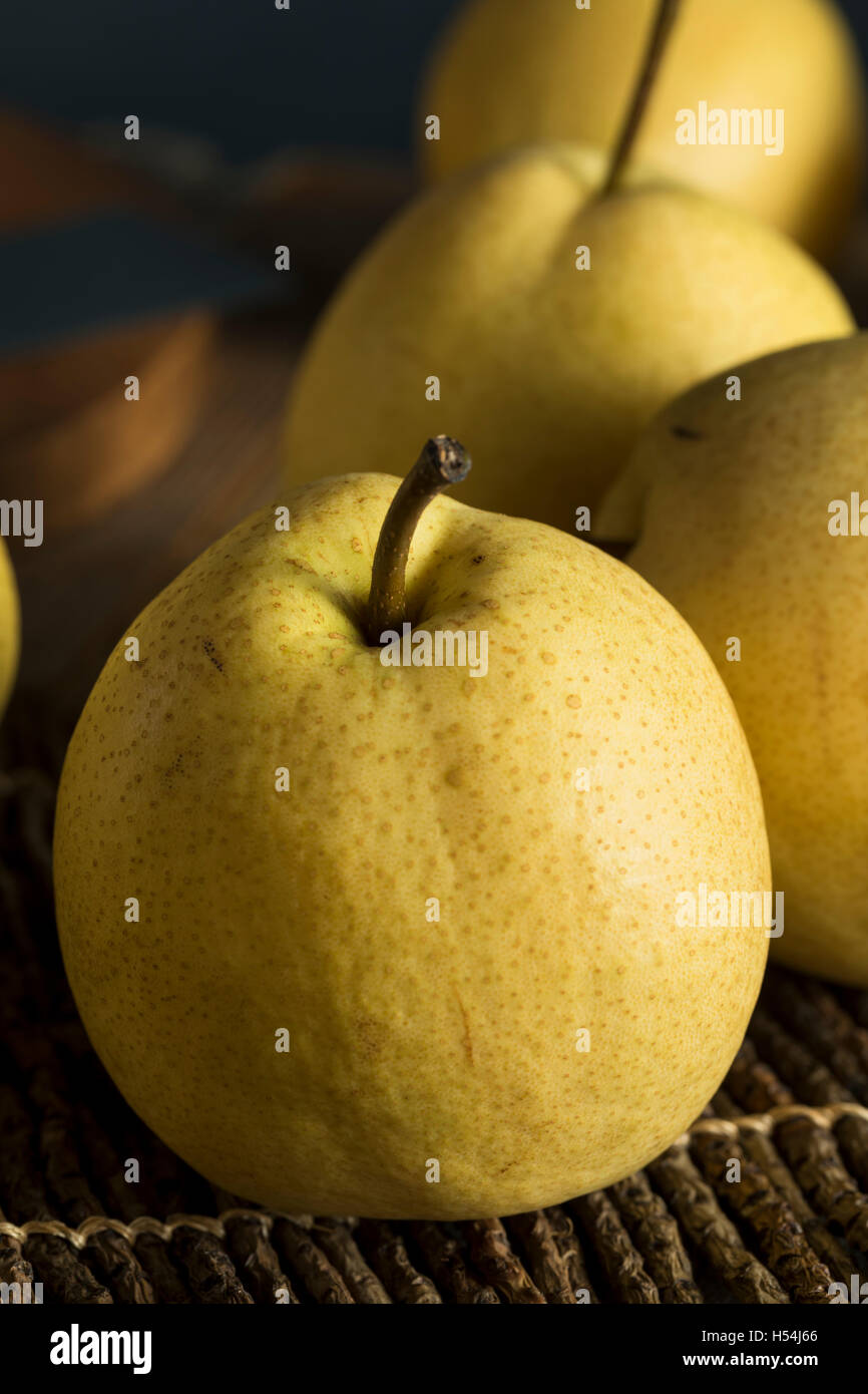 Raw Yellow Organic Asian Pears Ready to Eat Stock Photo - Alamy