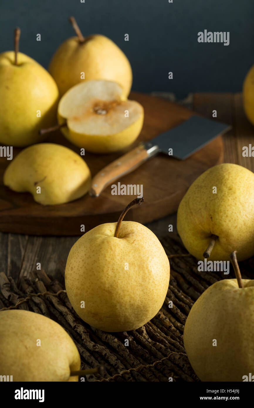 Raw Yellow Organic Asian Pears Ready to Eat Stock Photo - Alamy