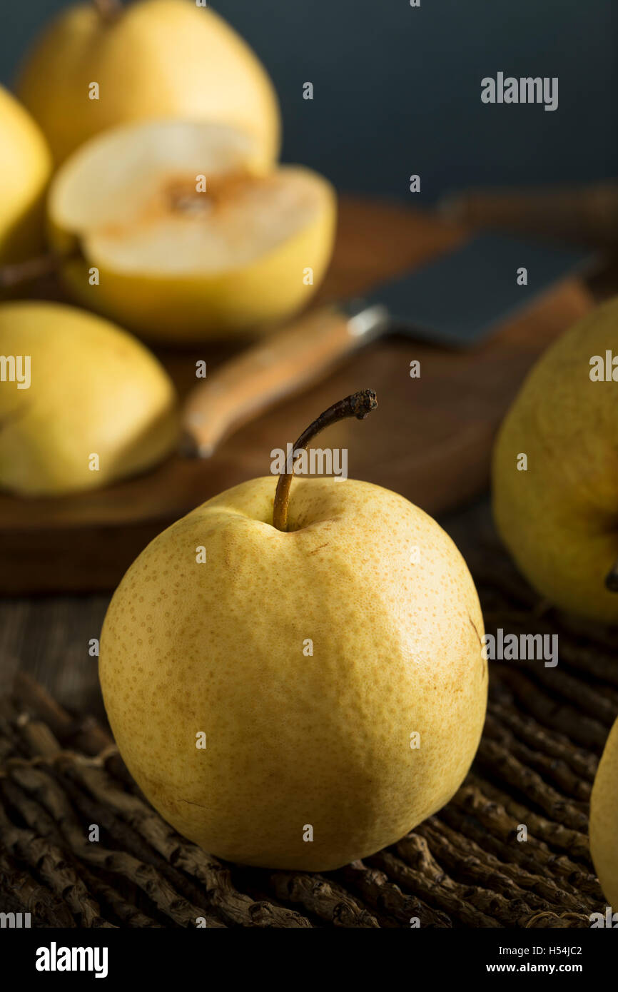 Raw Yellow Organic Asian Pears Ready to Eat Stock Photo - Alamy