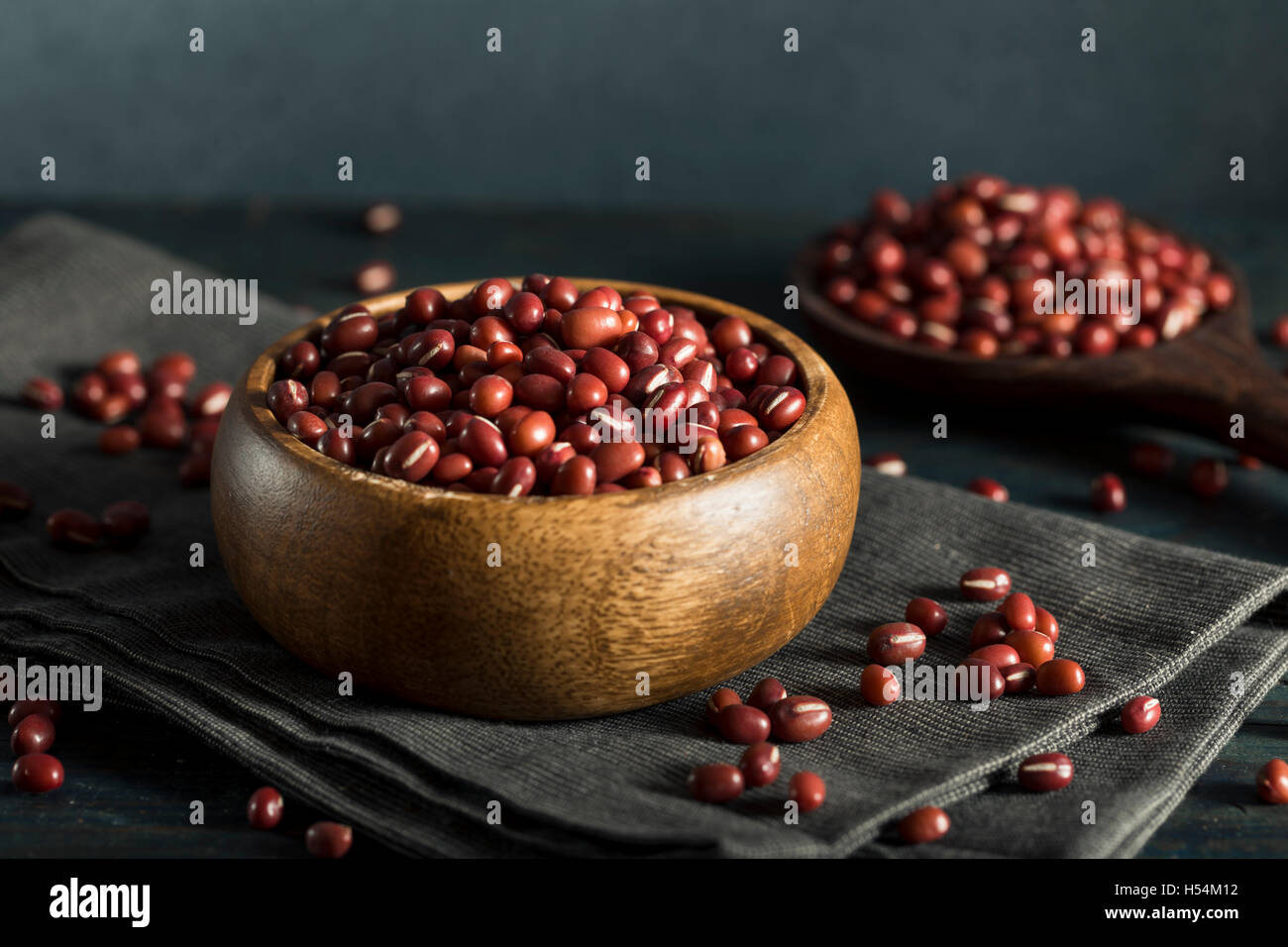 Raw Organic Red Adzuki Beans in a Bowl Stock Photo - Alamy