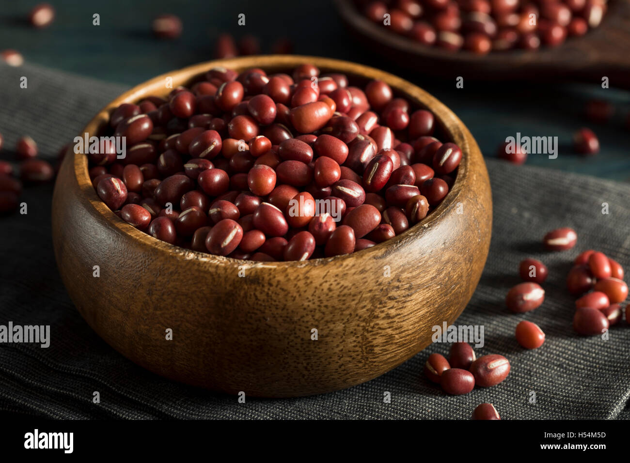 Raw Organic Red Adzuki Beans in a Bowl Stock Photo - Alamy
