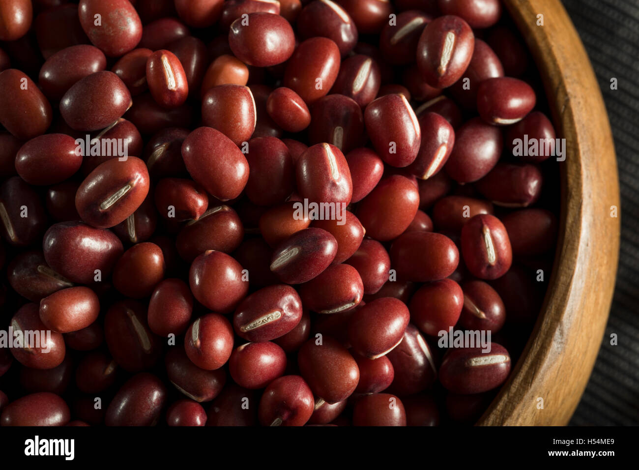 Raw Organic Red Adzuki Beans in a Bowl Stock Photo - Alamy
