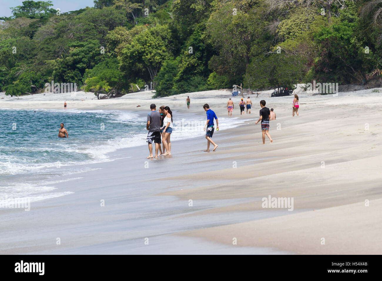 Santa Clara, Panama- June 12: families enjoying a day at the beach in ...