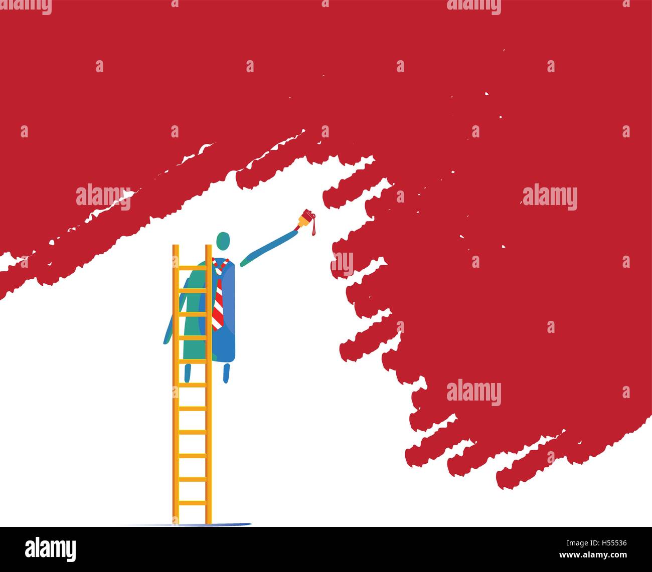 Man holding paint color Stock Vector Images - Alamy