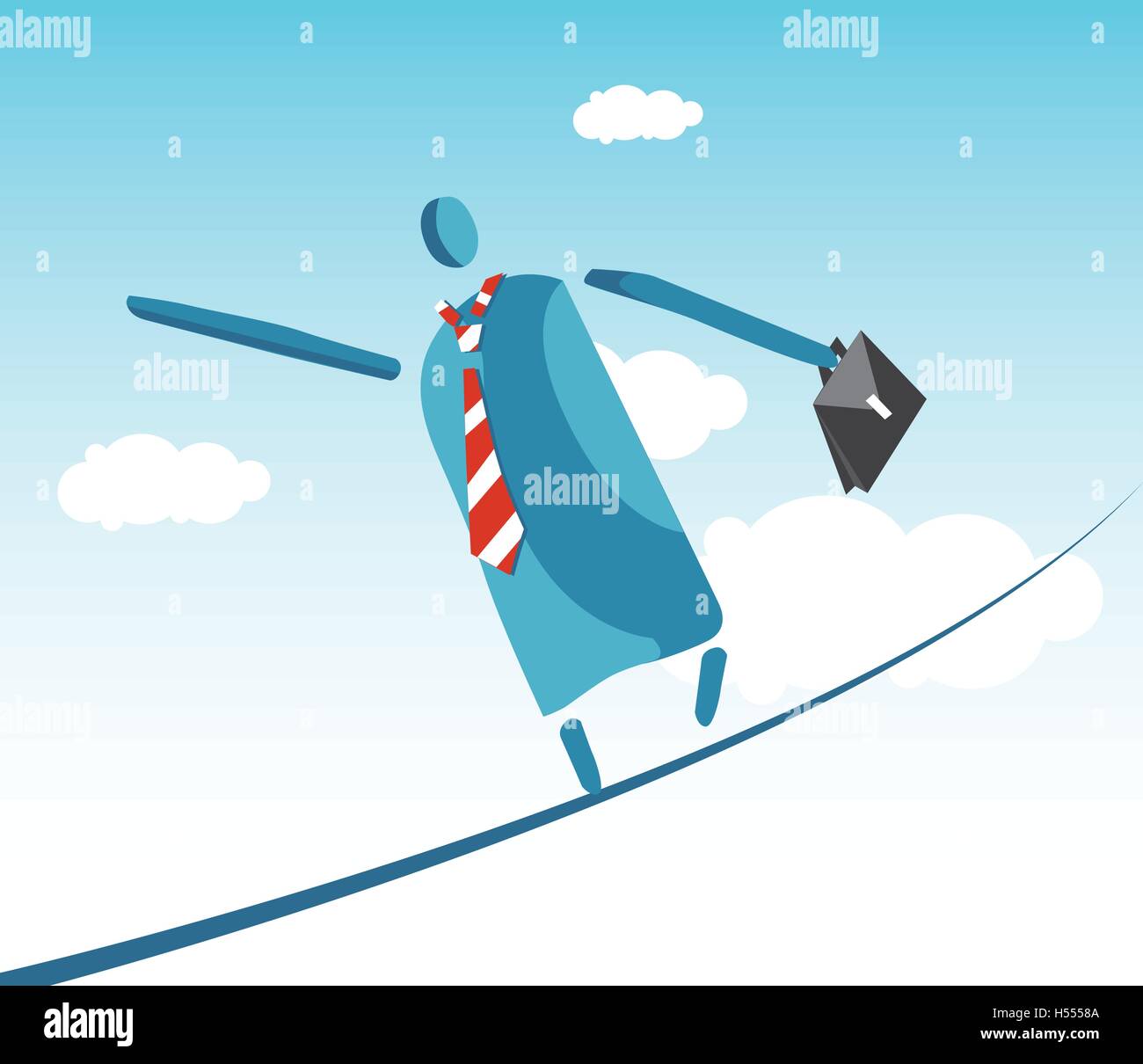 Tightrope walker working man concept design Stock Vector Image & Art ...