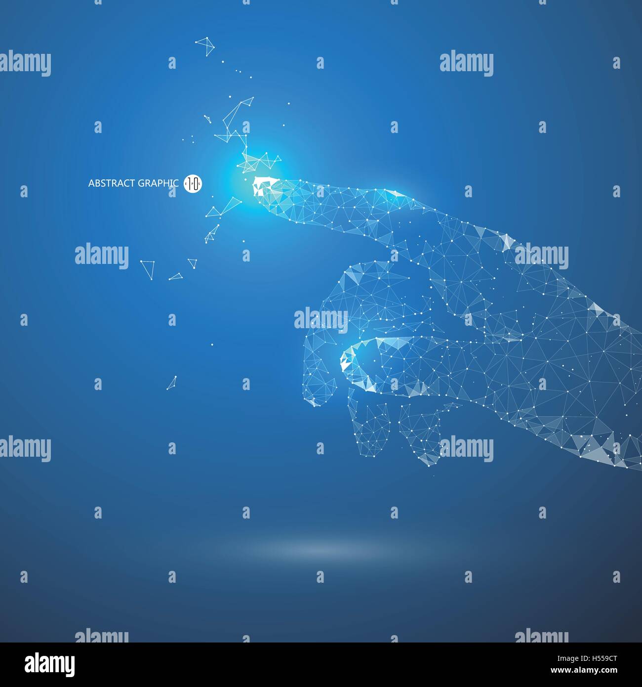 Point, line, surface connection constituted a tap gesture Stock Vector ...