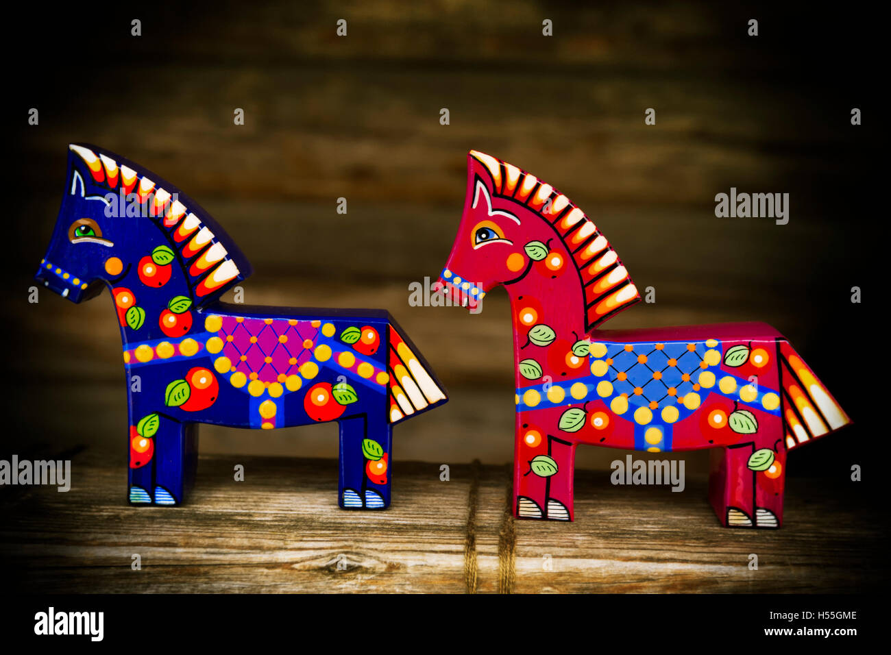 Traditional Russian wood carved arts and crafts Stock Photo - Alamy
