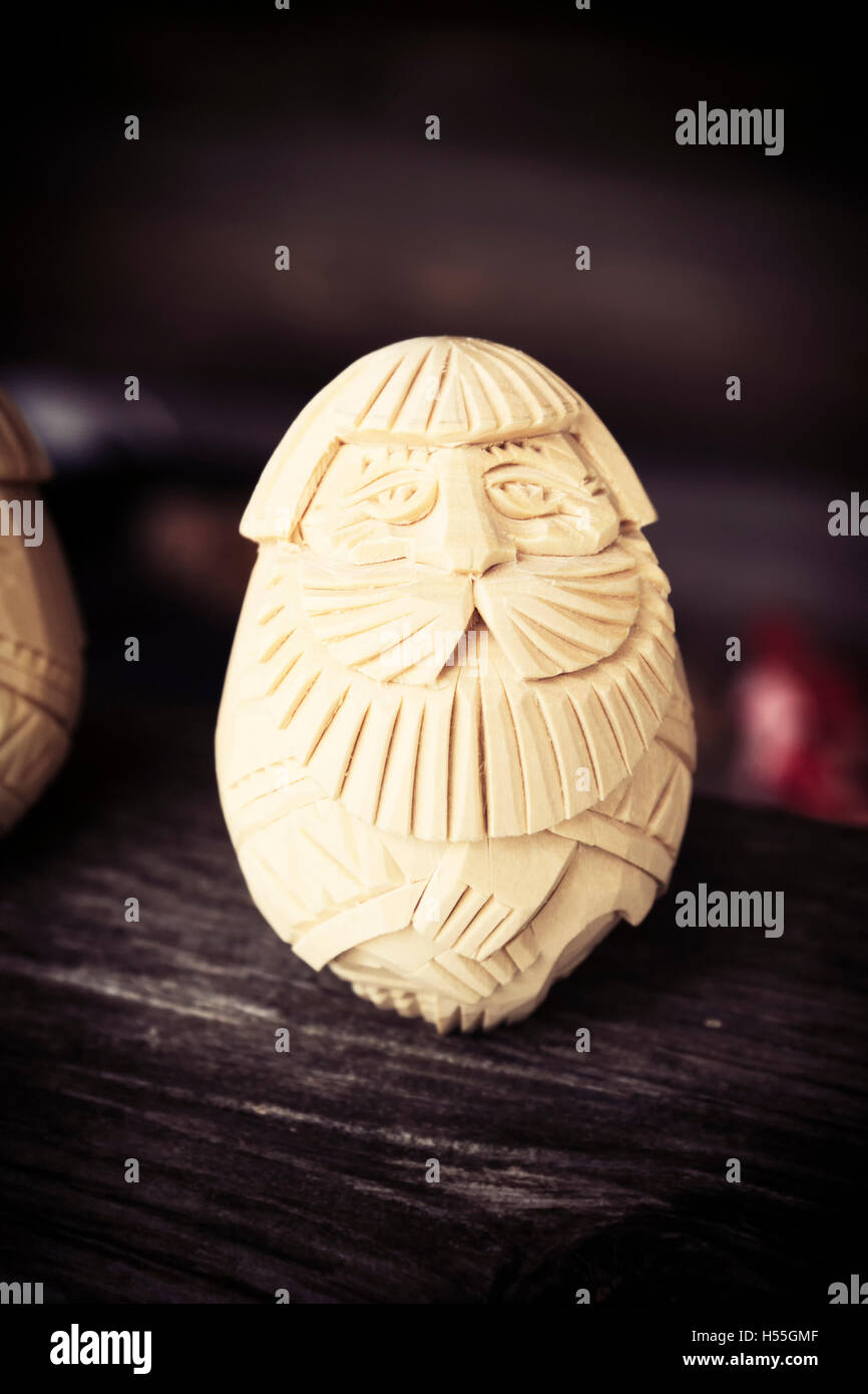 Traditional Russian wood carved arts and crafts Stock Photo - Alamy