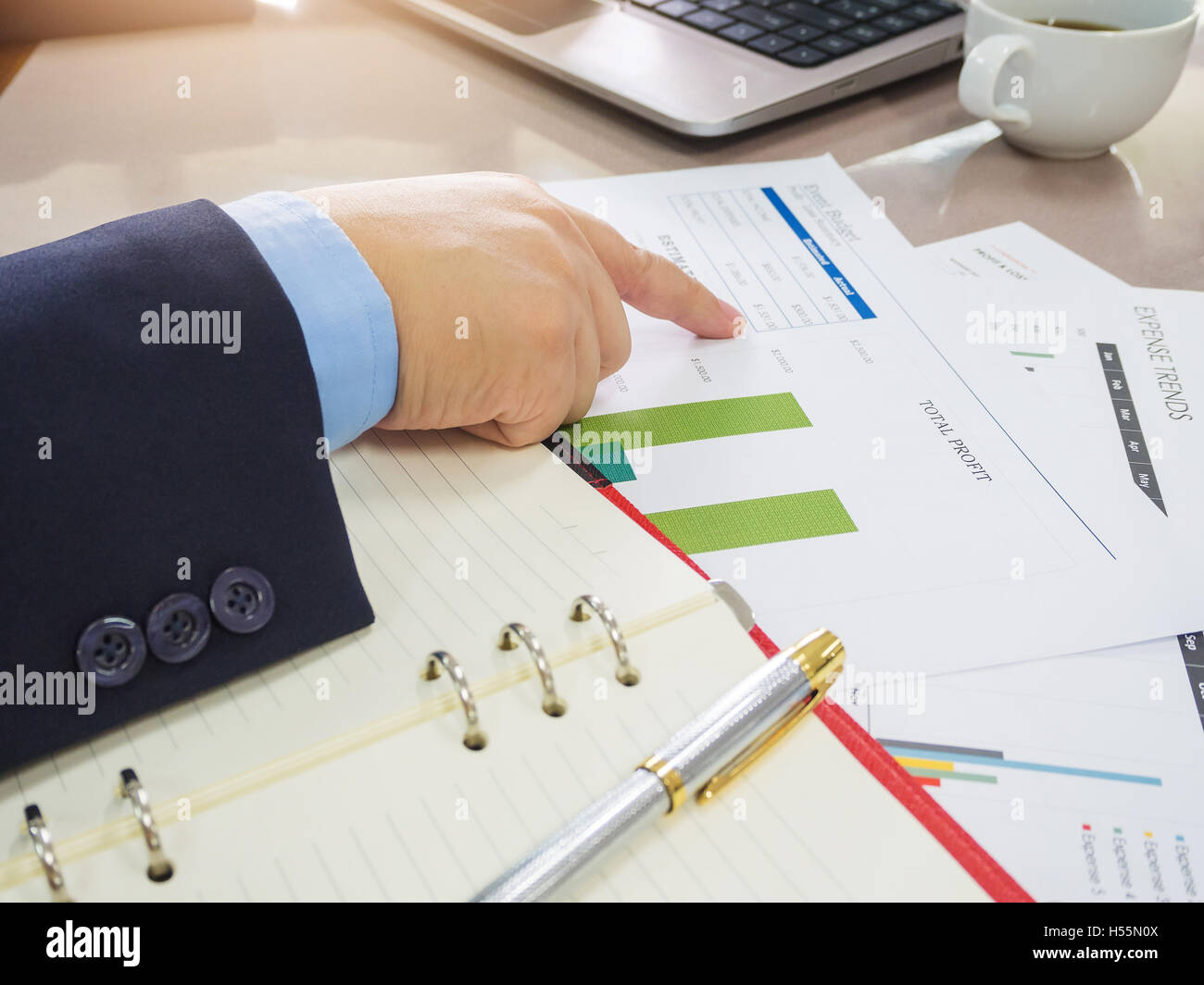 Business concept of office working, business background Stock Photo - Alamy