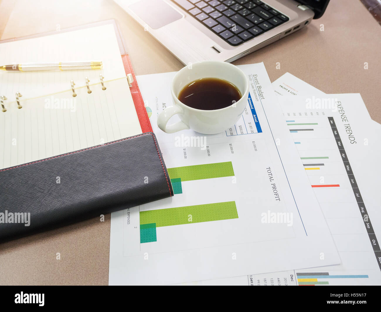 Business concept of office working, business background Stock Photo - Alamy