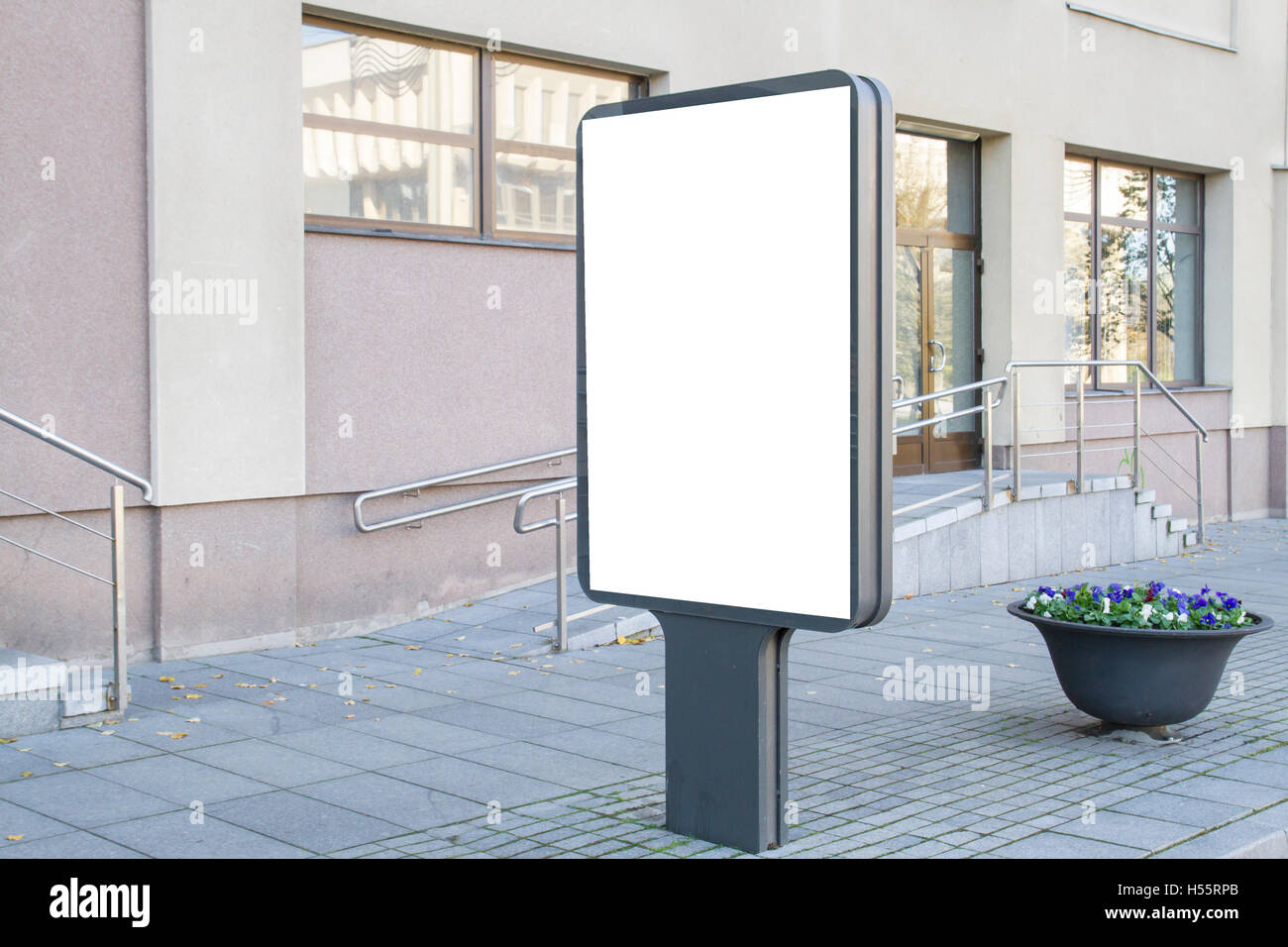 Mock up. Blank billboard outdoors, outdoor advertising, public ...