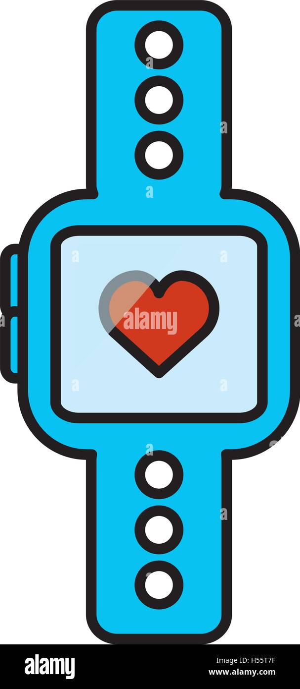 smartwatch with cardiology app Stock Vector Image & Art - Alamy