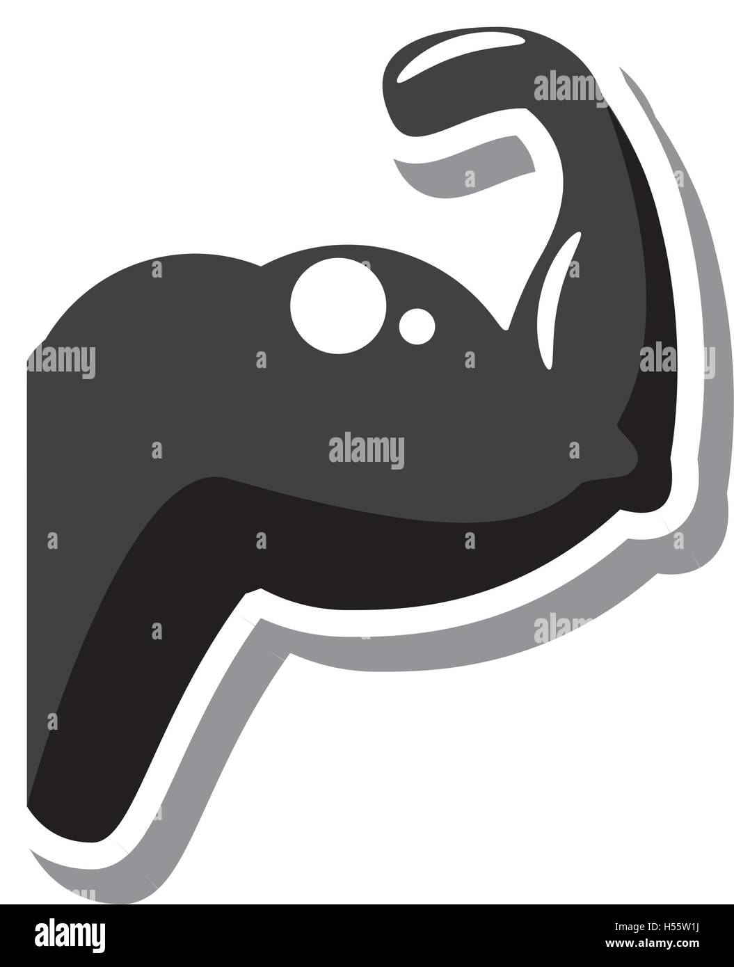 hand muscle silhouette icon Stock Vector Image & Art - Alamy