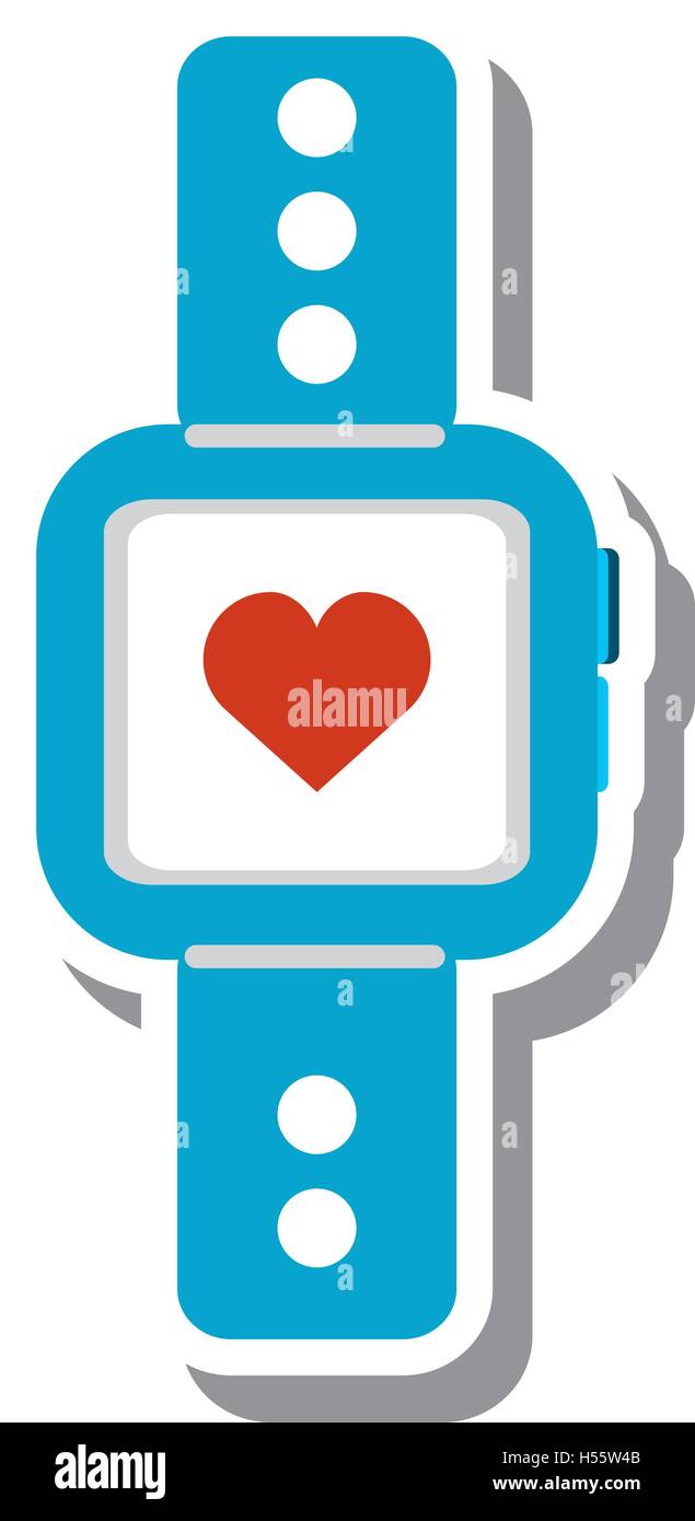 smartwatch with cardiology app Stock Vector Image & Art - Alamy