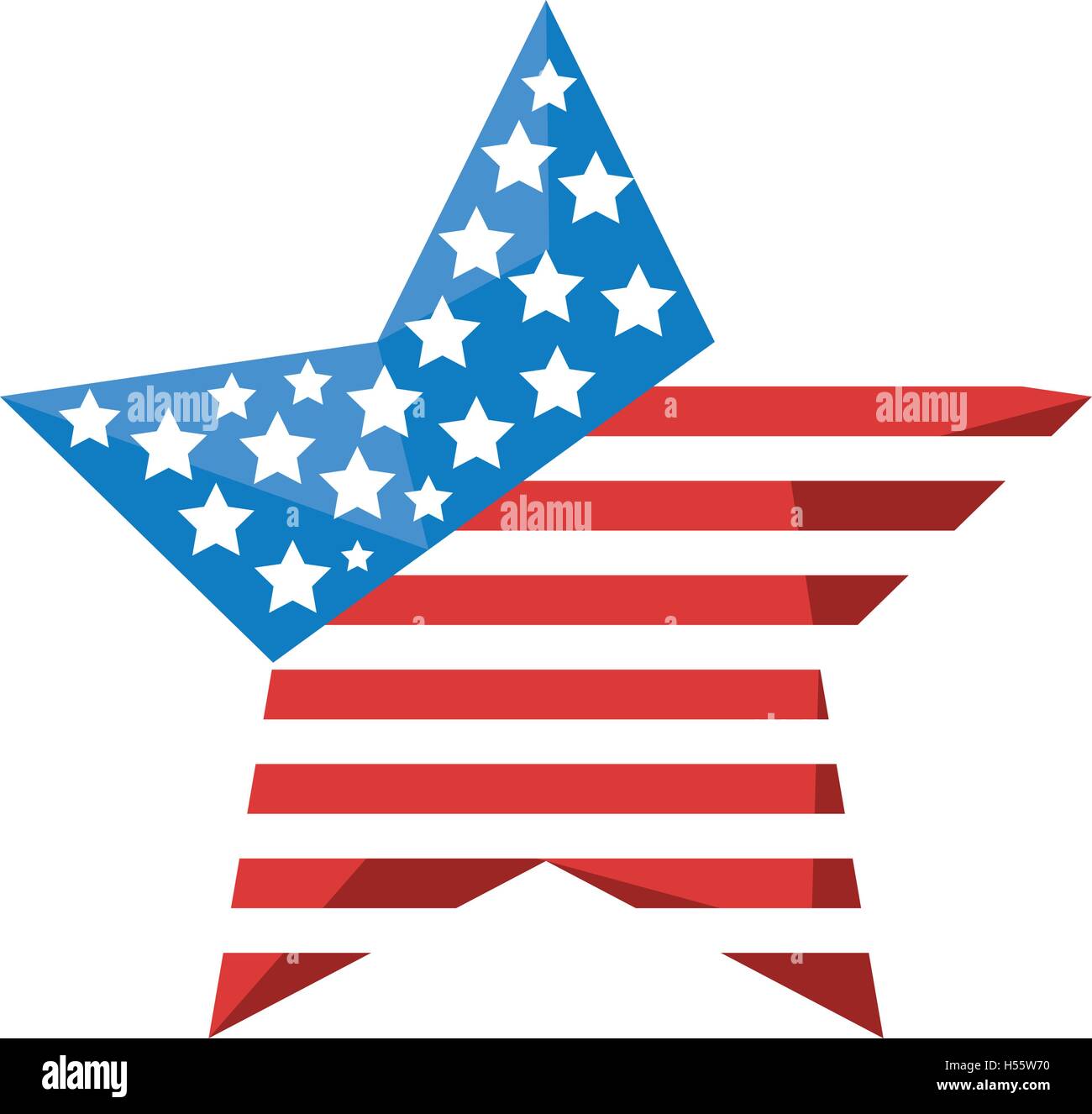star with usa flag icon Stock Vector Image & Art - Alamy