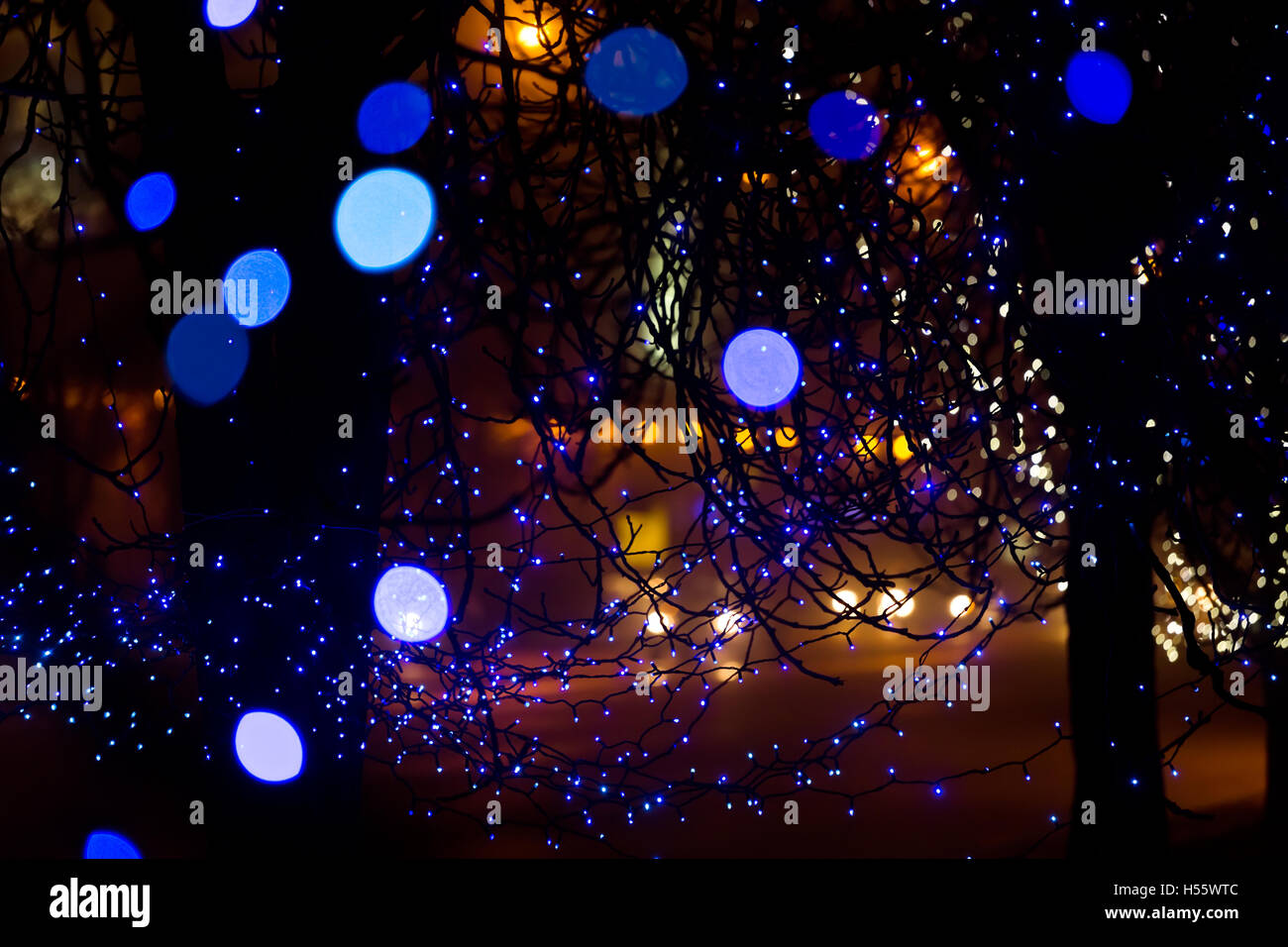 Blue street lights hi-res stock photography and images - Alamy