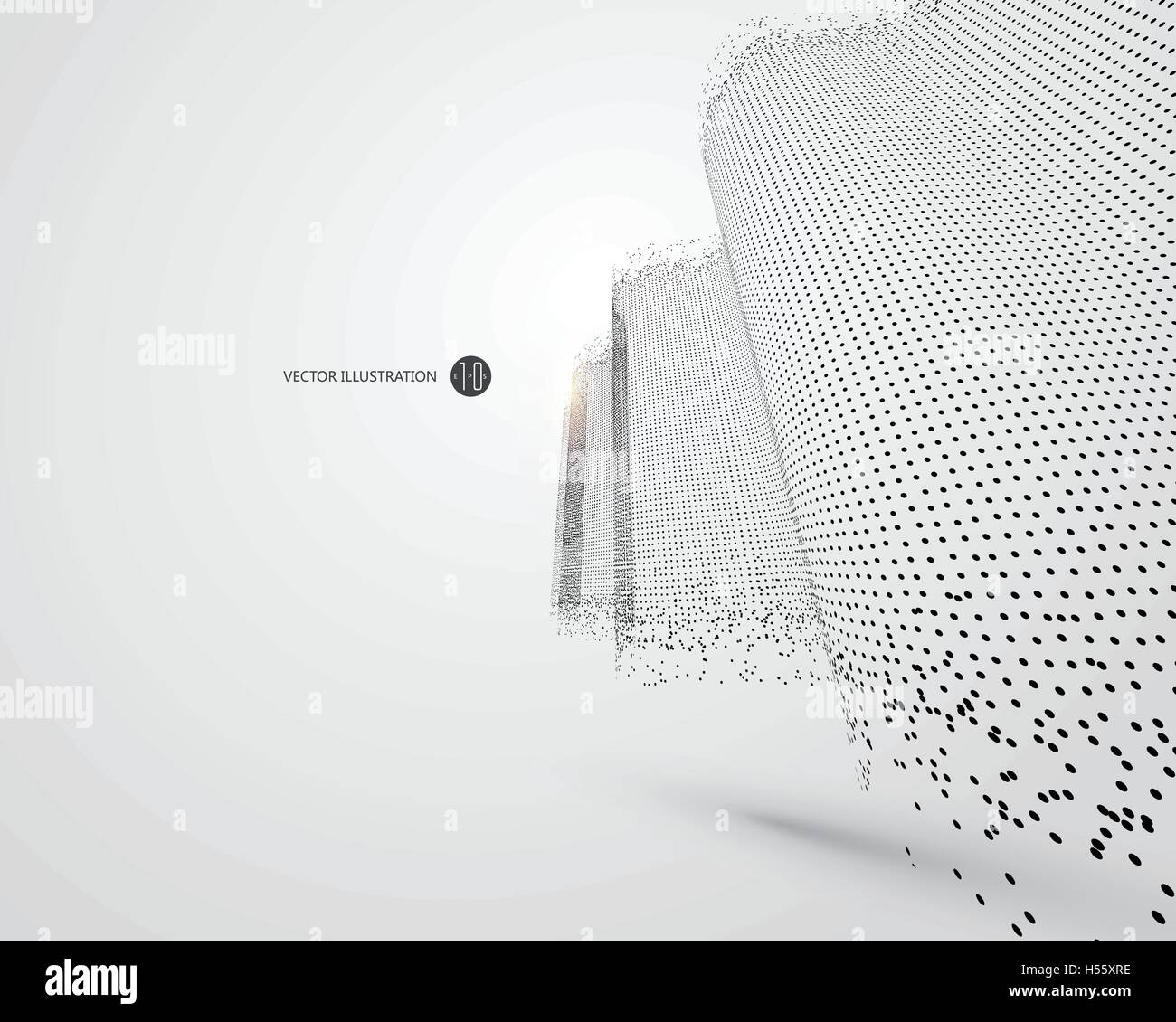 Wave-like pattern composed of particles, science and technology ...