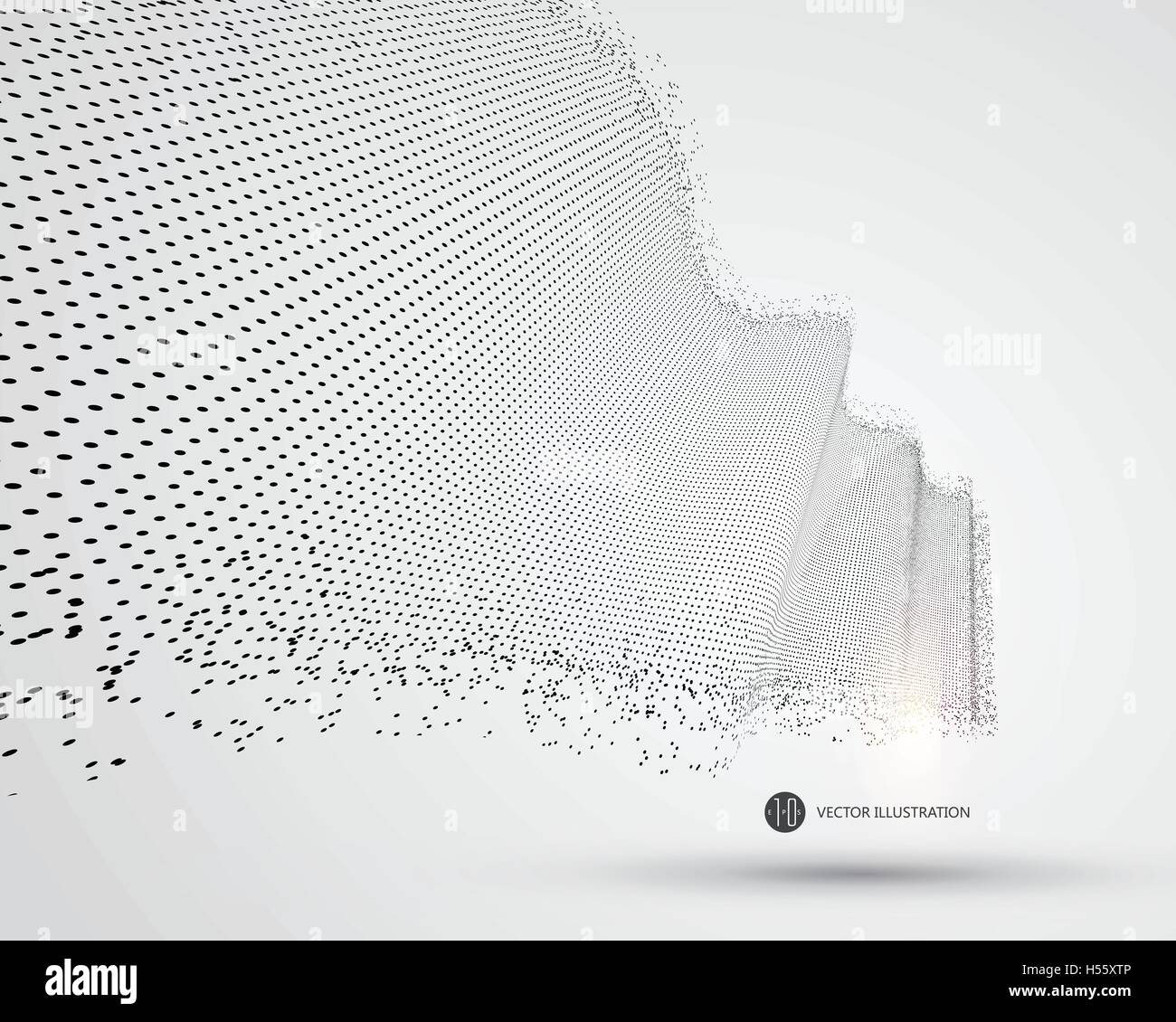 Wave-like pattern composed of particles, science and technology ...
