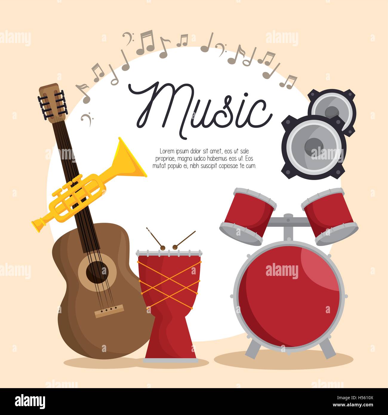music festival set instruments Stock Vector Image & Art - Alamy