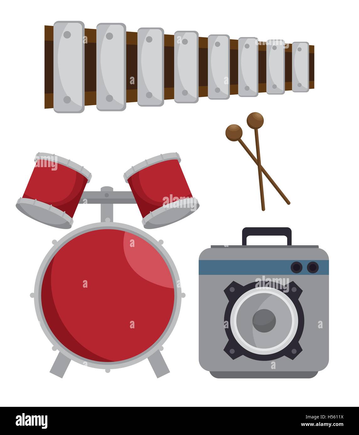music festival set instruments Stock Vector Image & Art - Alamy