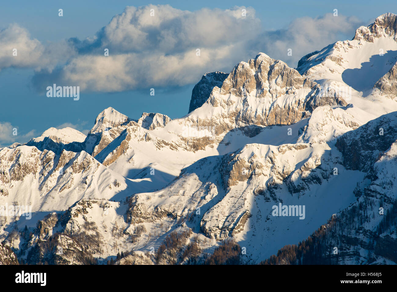 Rock mountains and snow on the Italian alps Stock Photo - Alamy