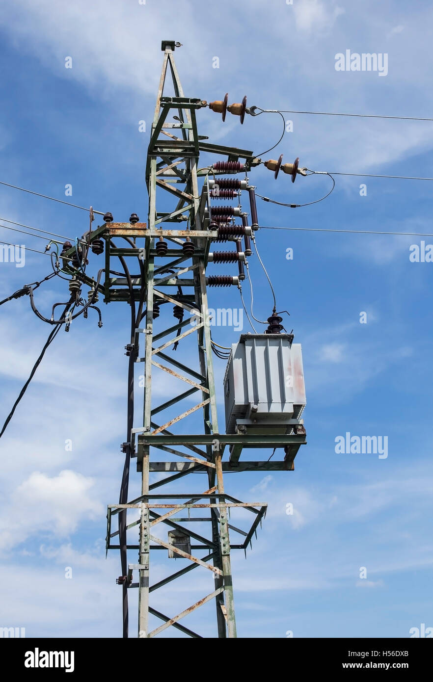 Small electric tower close up Stock Photo - Alamy