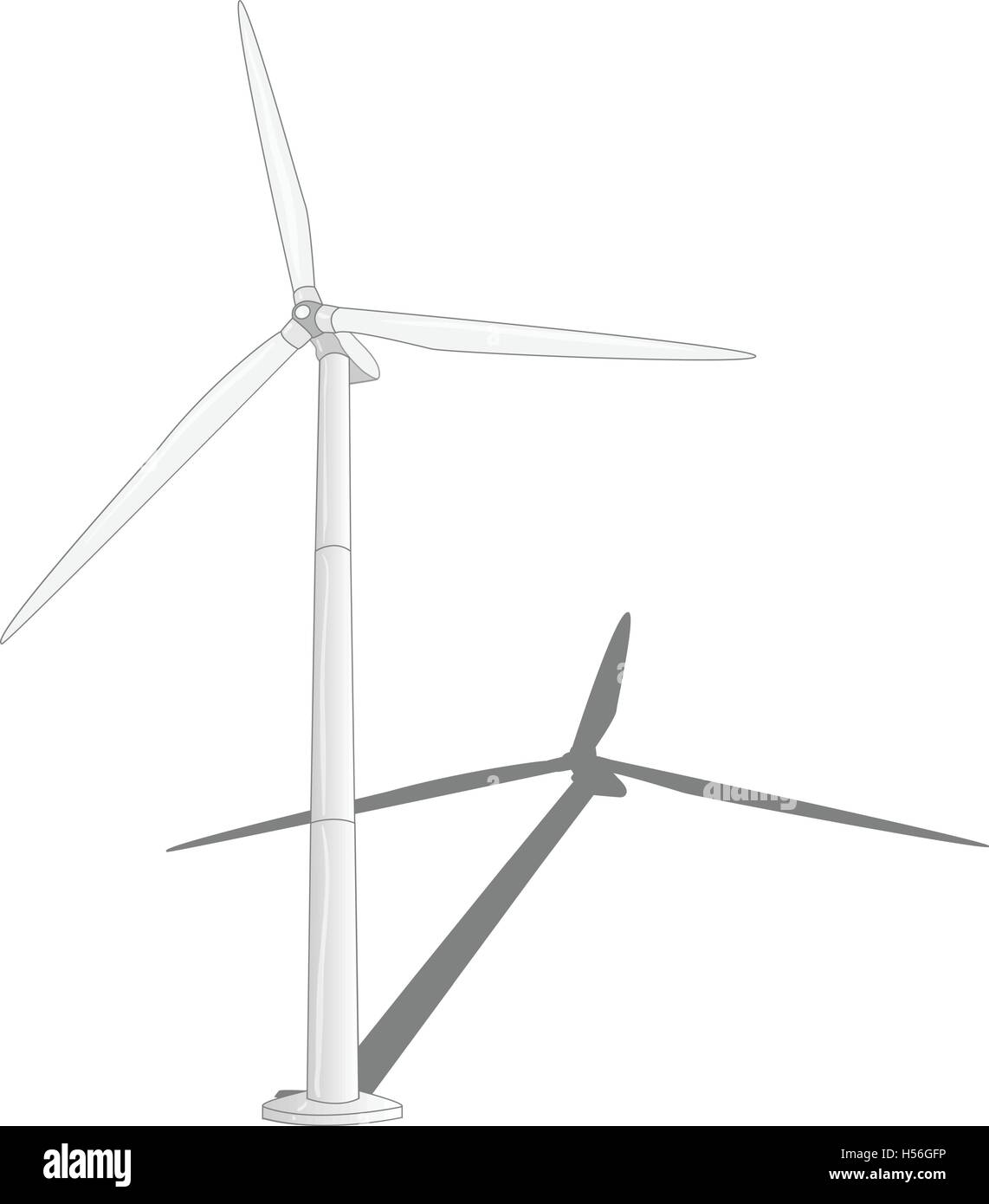 Wind turbine illustration. Vector isolated Stock Vector Image & Art - Alamy
